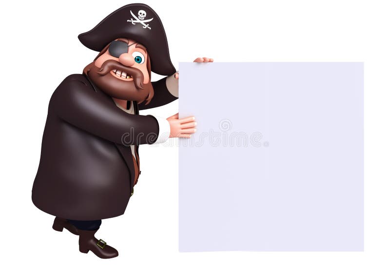 Illustration of Pirate with Salute Pose Stock Illustration ...