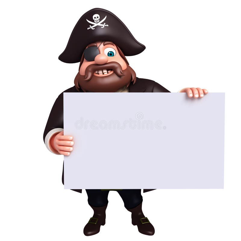Illustration of Pirate with Salute Pose Stock Illustration ...