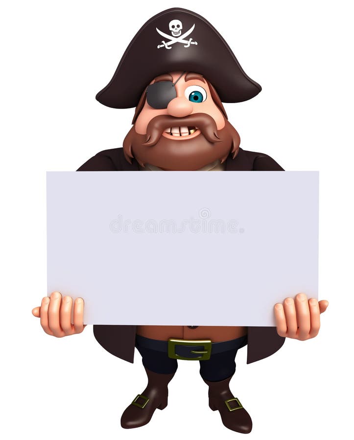 Illustration of Pirate with Salute Pose Stock Illustration ...