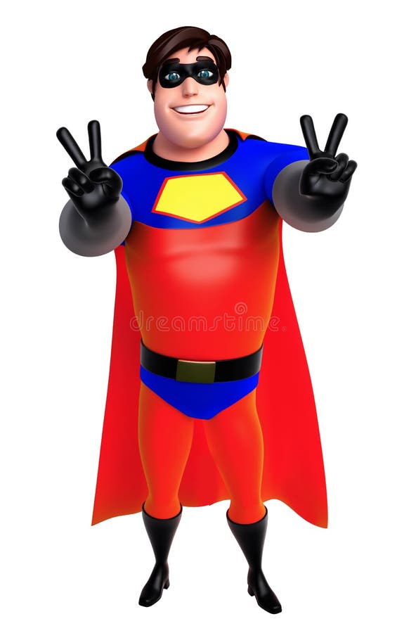 Superhero with Victory Pose Stock Illustration - Illustration of pose ...