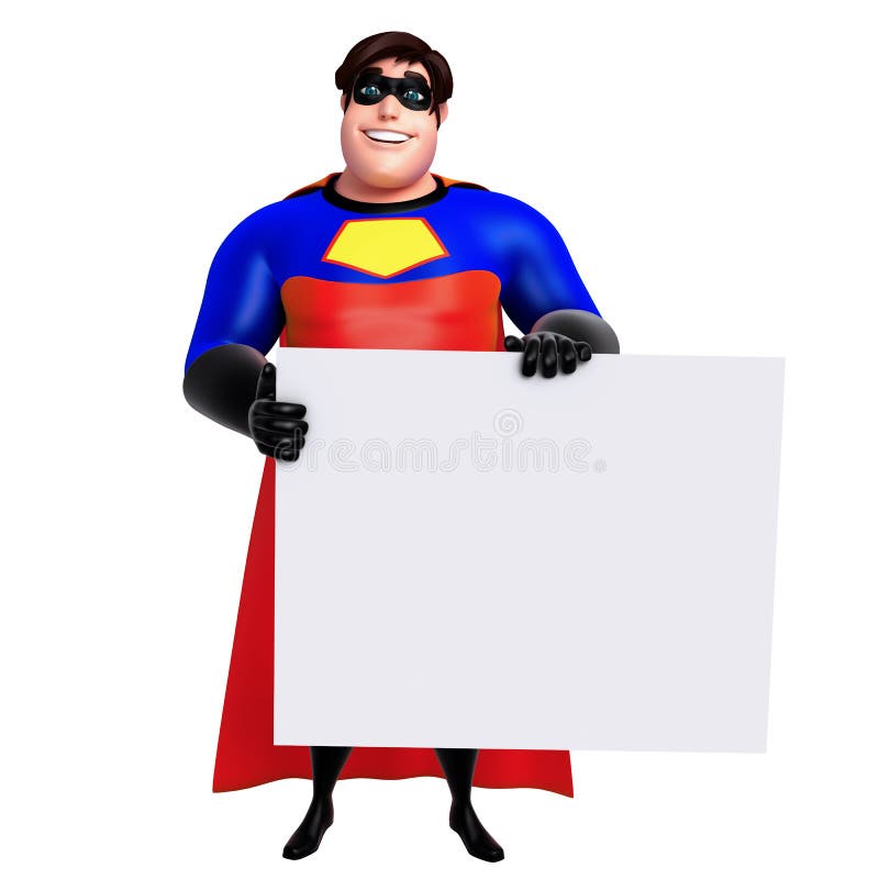 Superhero with Question Mark Stock Illustration - Illustration of ...