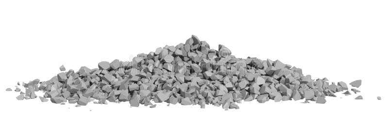Rendered Image of Rock Rubble Stock Illustration - Illustration of ...
