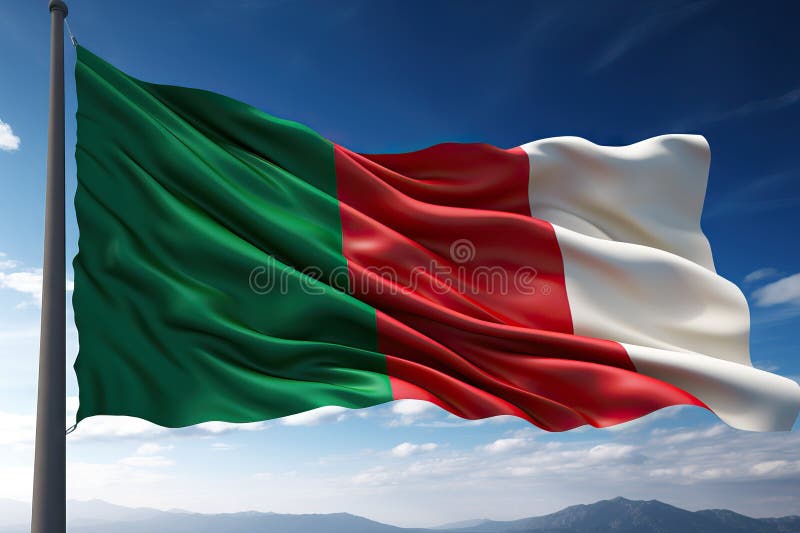 Rendered italian flag stock illustration. Illustration of flag - 302195109