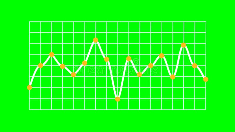 Business Trend Line Graph Showing Trading on Green Screen Stock ...
