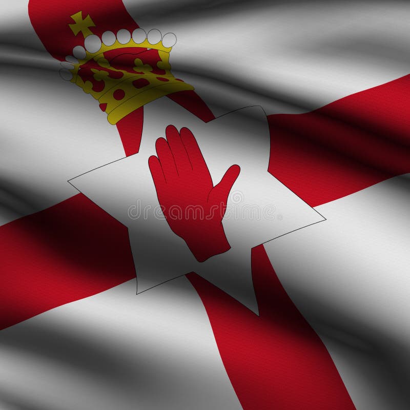 Rendered Northern Irish Square Flag Stock Illustration - Illustration ...
