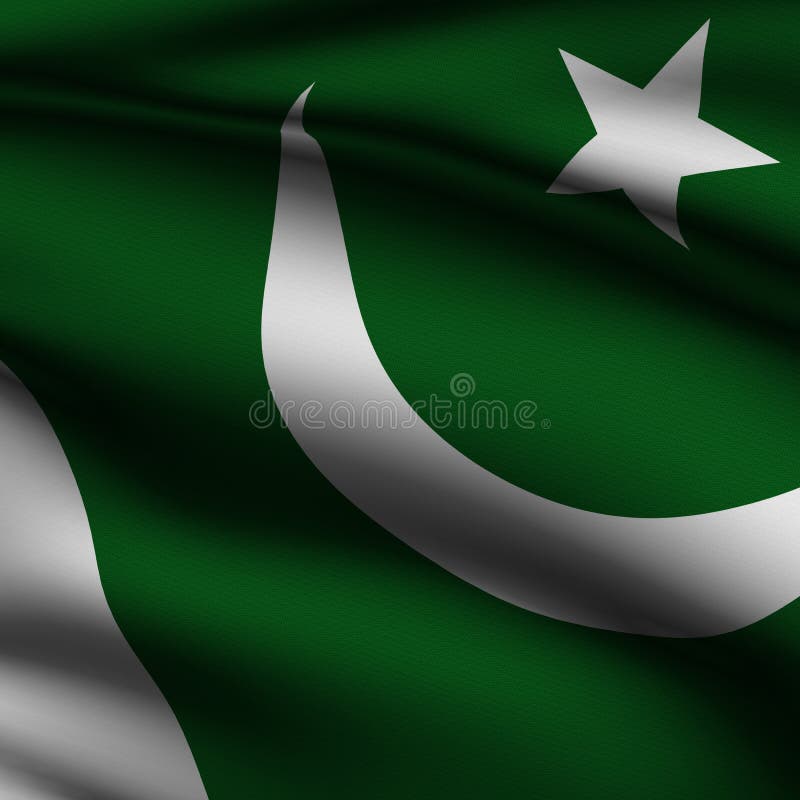 Rendered Pakistani Square Flag Stock Illustration - Illustration of ...