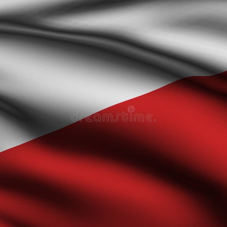 Rendered Polish Square Flag Stock Illustration - Illustration of polish ...