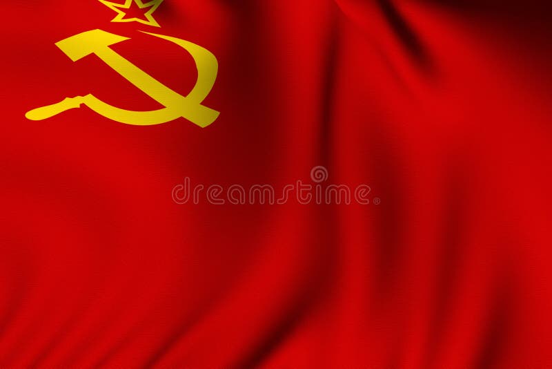 Rendered Soviet Flag stock illustration. Illustration of colour - 6282510