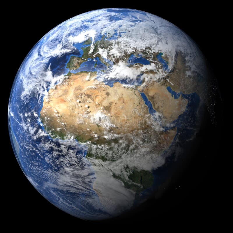 Rendered Three Dimensional Earth Stock Illustration - Illustration of ...