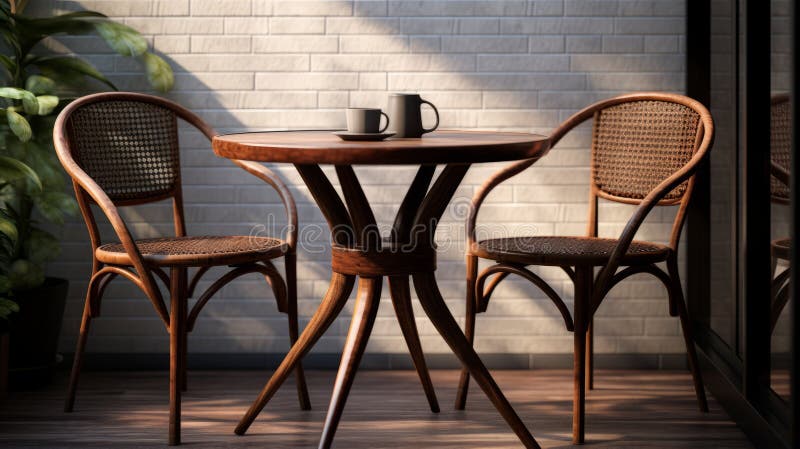 Rendered Wooden Table with Dining Chairs in Unreal Engine Stock ...
