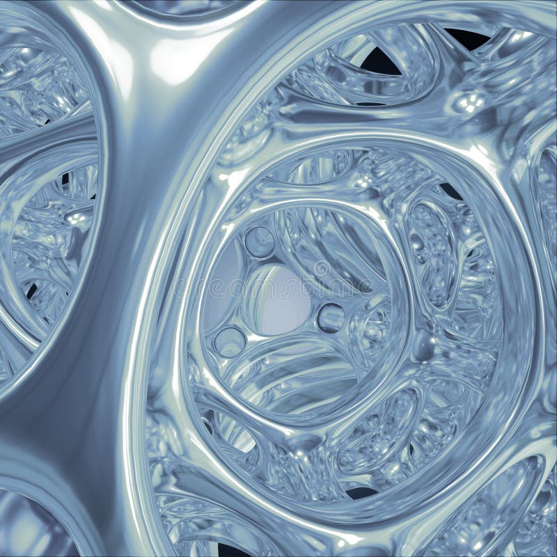 Rendering Abstract Bionic Structure Stock Illustration - Illustration ...