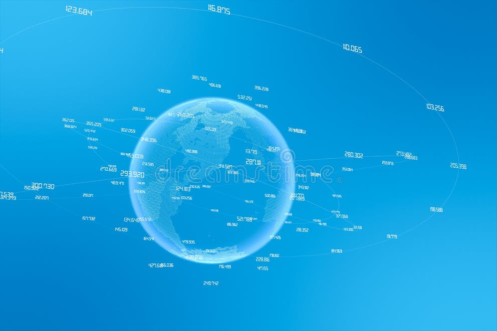 3d Rendering, Big Data and Finance Stock Illustration - Illustration of ...