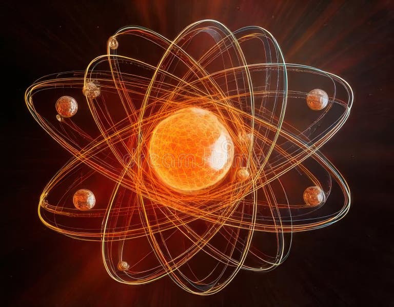 Rendering of Atoms with Electrons Abstract Scientific Visualization ...