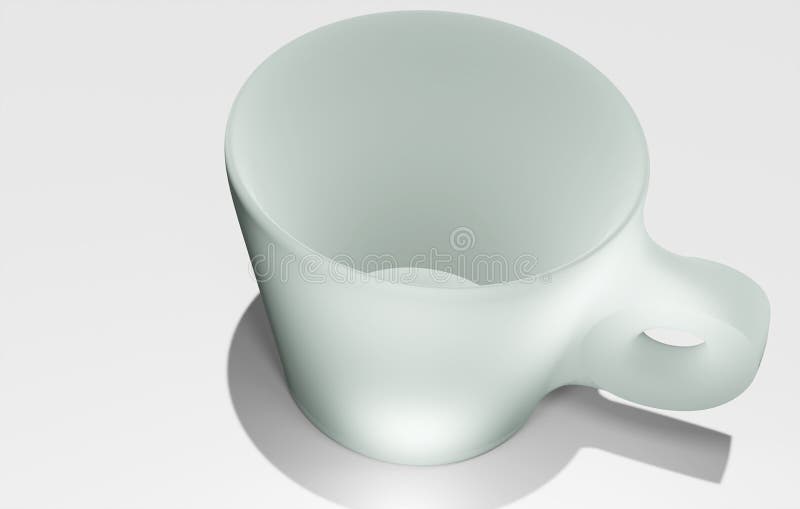 Rendering Background of a White Cup with Shadow Stock Illustration ...