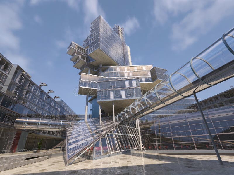 Rendering of a building stock illustration. Illustration of urban ...