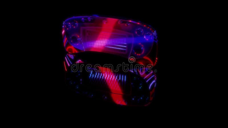 Rendering 3D Animation, Keyboard with Nine Rotary Knobs Model on a ...