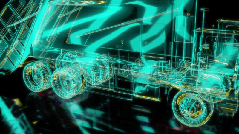 Rendering 3D Animation, VISUAL EFFECTS Garbage Truck Car Model on a ...