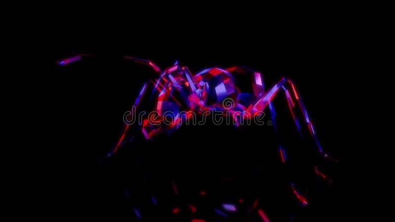 Rendering 3D Animation, VISUAL EFFECTS Low Poly Ant Model on a Black ...