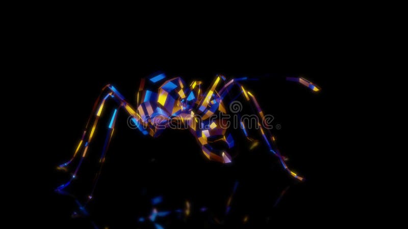 Rendering 3D Animation, VISUAL EFFECTS Low Poly Ant Model on a Black ...