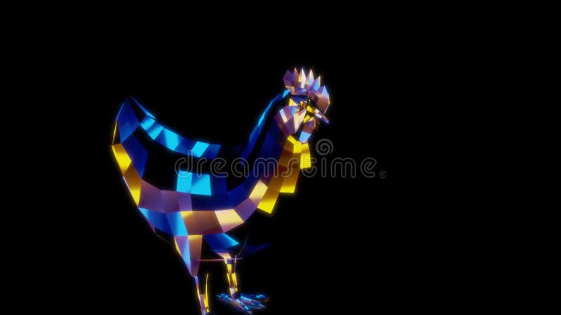 Rendering 3D Animation, VISUAL EFFECTS Low Poly Chicken Model on a ...