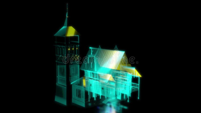 Rendering 3D Animation, VISUAL EFFECTS Old Medieval House Model on a ...