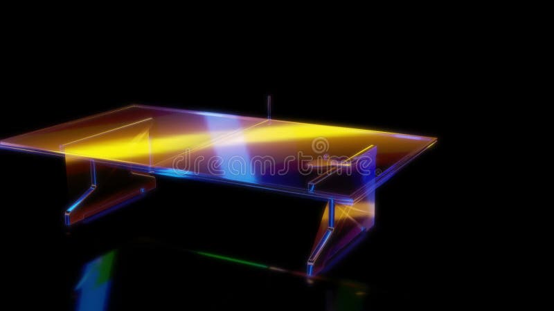 Rendering 3D Animation, VISUAL EFFECTS Ping Pong Table Model on a Black ...