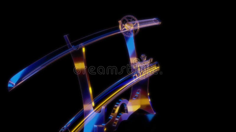 Rendering 3D Animation, VISUAL EFFECTS Samurai Katana with Stand Model ...