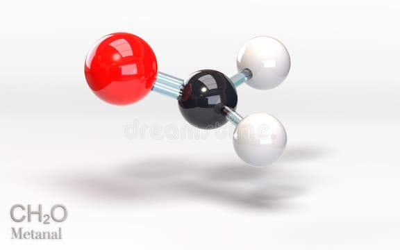 CH2O Metanal. Molecule with Hydrogen, Oxygen and Carbon Atoms. 3d ...