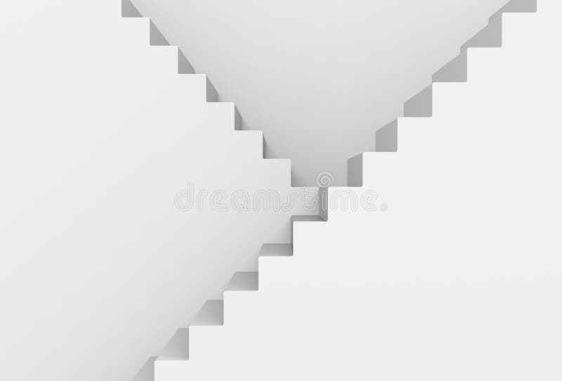 Rendering 3D. Scale Lunghe E Alte Grigie Con Fondo Spazio Di Copia ...