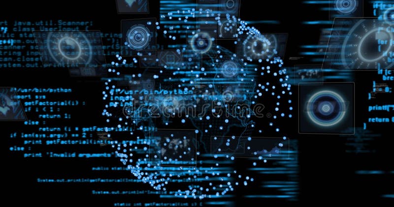 Rendering Digital Sphere Forming in Virtual Interface, with Java and Python Code and HUD ...