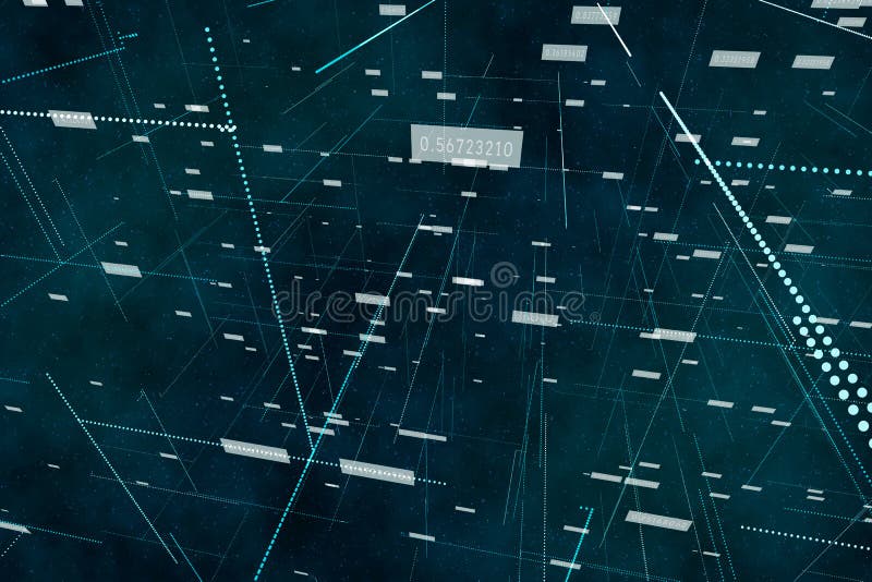 Internet and Data Science Fiction Background Stock Illustration ...