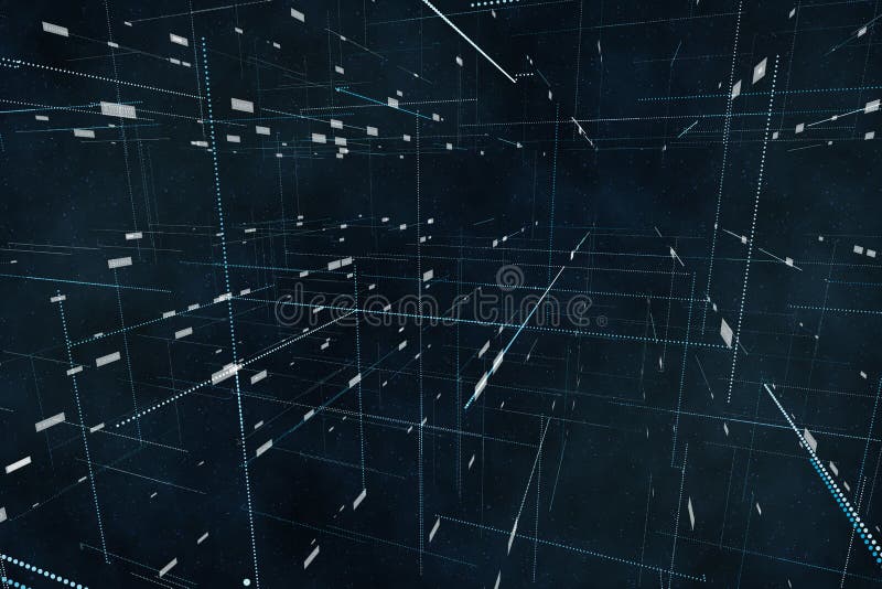 Internet and Data Science Fiction Background Stock Illustration ...