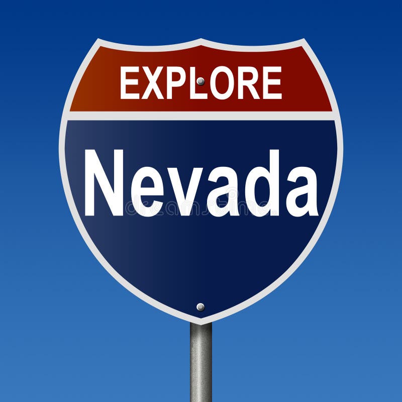 Nevada Highway Sign with Marijuana Leaf Stock Illustration ...