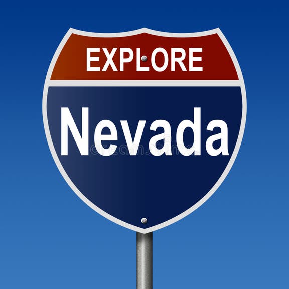 Explore Nevada Highway Sign Stock Illustration - Illustration of ...