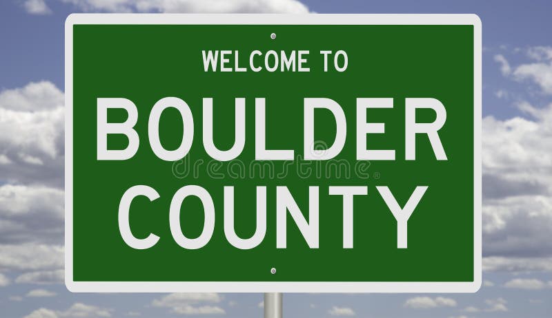 Map of Boulder County in Colorado Stock Vector - Illustration of green ...