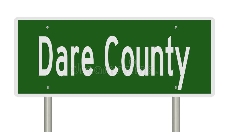 Road sign for Dare County stock illustration. Illustration of auto ...