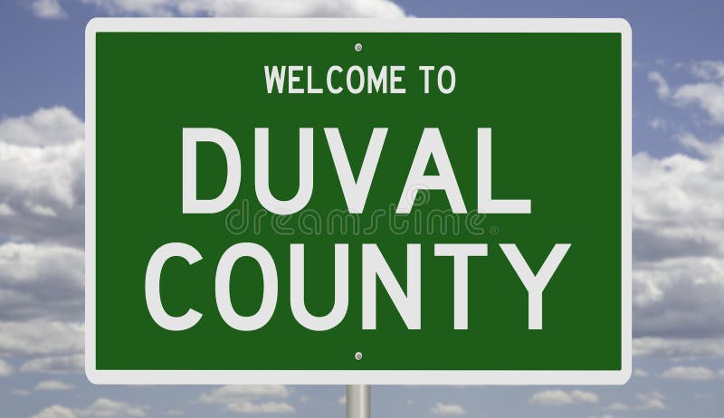 Map of Duval County in Florida Stock Vector - Illustration of ...