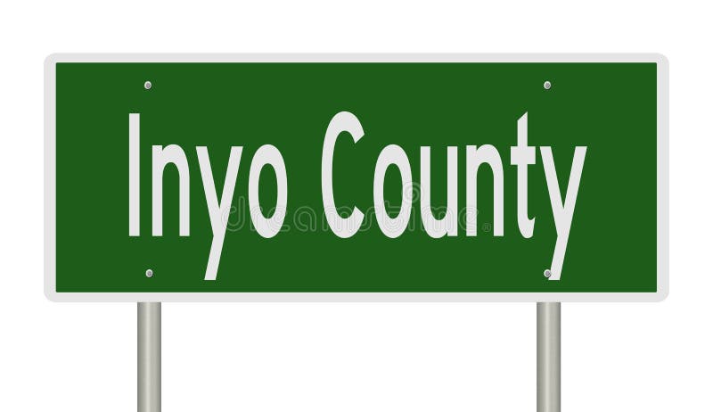 Road sign for Inyo County stock illustration. Illustration of green ...