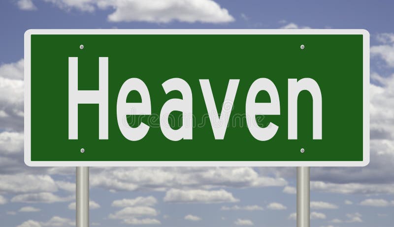 Highway sign for Heaven stock illustration. Illustration of united ...