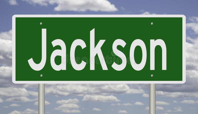 Highway sign for Jackson stock illustration. Illustration of street ...