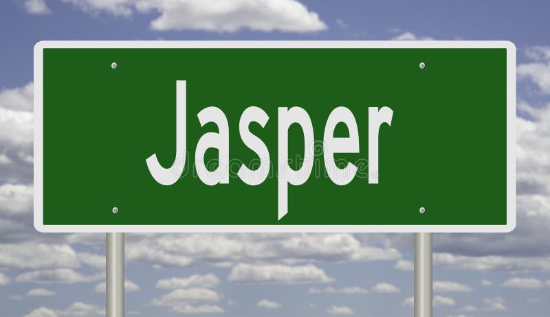 Highway Sign for Jasper Alberta Canada Stock Illustration ...