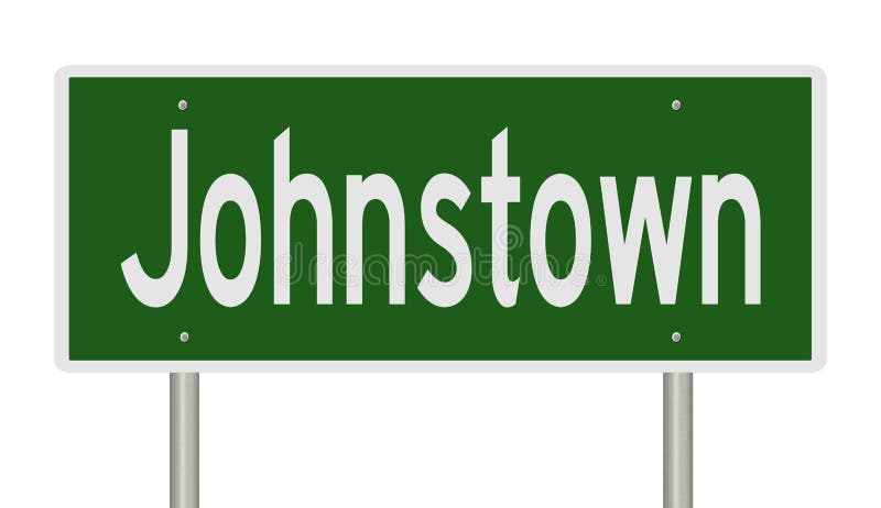 Highway sign for Johnstown stock illustration. Illustration of driving ...