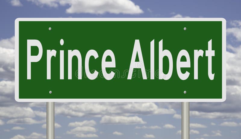 Highway Sign for Prince Albert Saskatchawan Stock Illustration ...