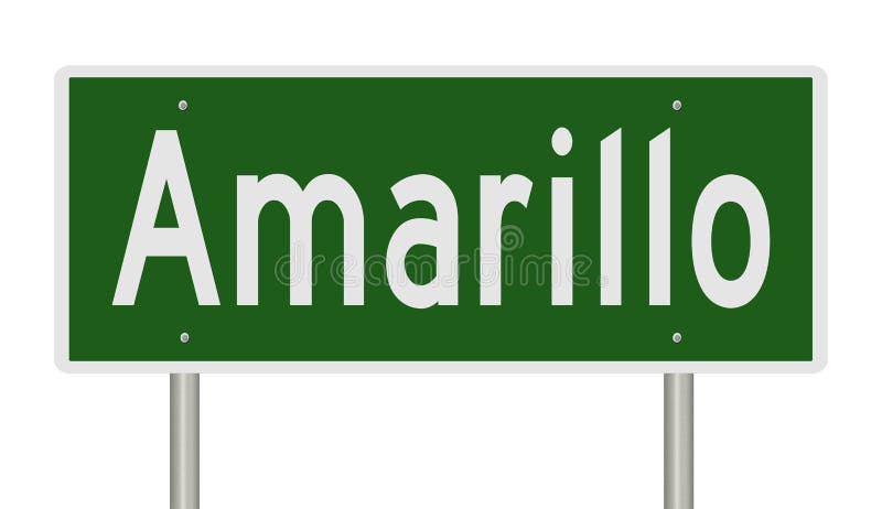 Amarillo City Limit Road Sign Stock Vector - Illustration of texas ...