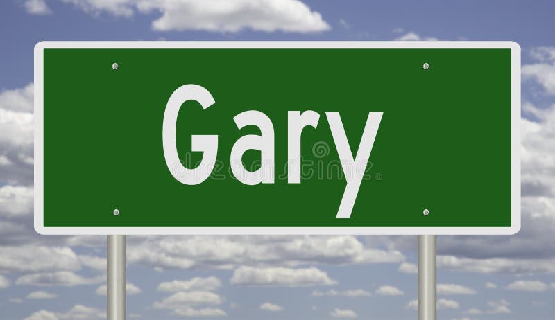 Highway sign for Gary stock illustration. Illustration of freeway ...