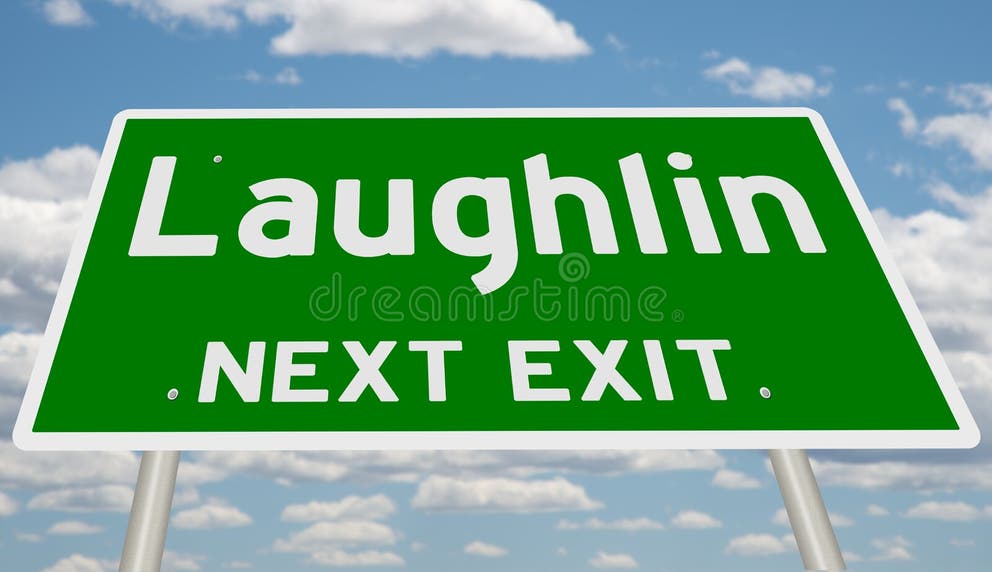 Highway sign for Laughlin stock photo. Image of travel - 150690396