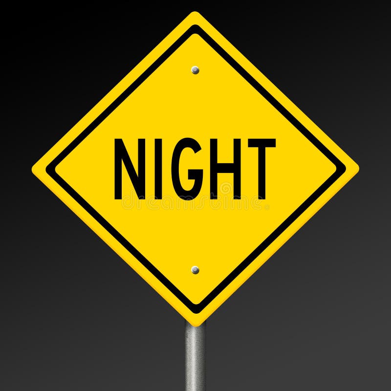 Yellow Highway Warning Sign Stock Illustration - Illustration of notice ...