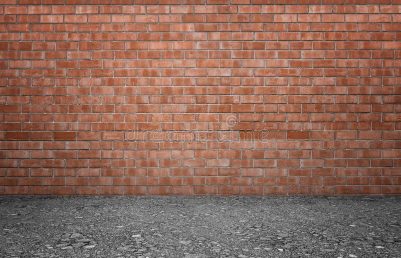 Rendering of Interior with Concrete Wall and Floor. Stock Image - Image ...