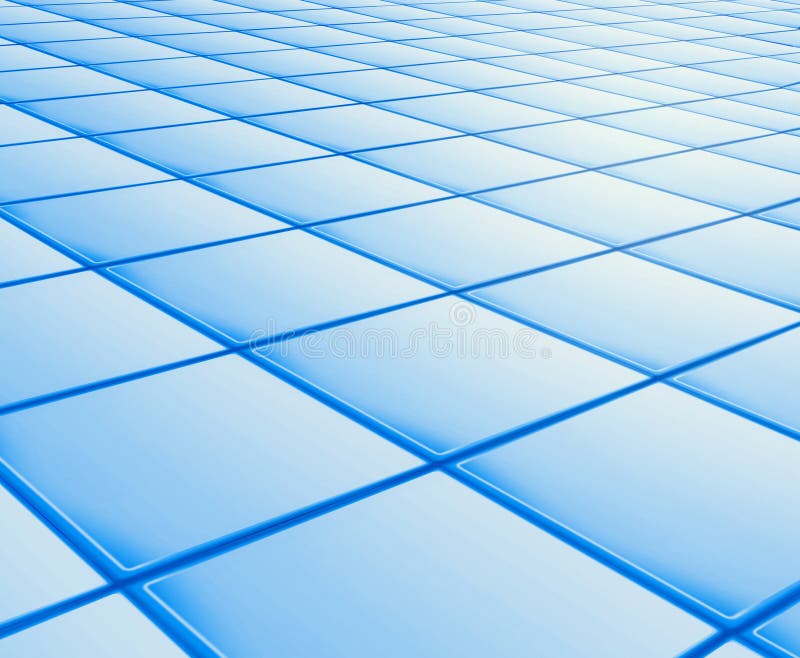 Rendering Reflective Surface or Floor Made of Square Tiles Stock ...