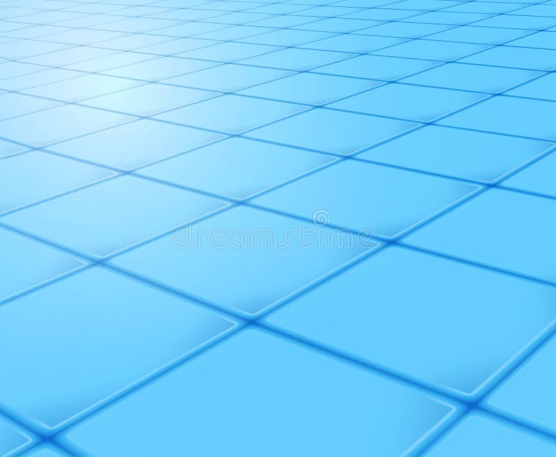 Rendering Reflective Surface or Floor Made of Square Tiles Stock Photo ...